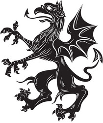 Griffin heraldry symbol Royalty Free Vector Image