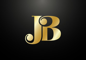 Initial monogram letter j b logo design template Vector Image