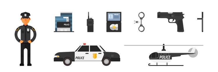 Police object and equipment as security protection