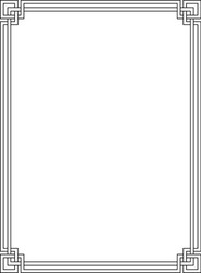 Roman style black ornamental decorative frame Vector Image