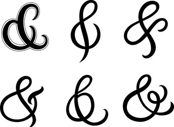 Ampersands collection Royalty Free Vector Image