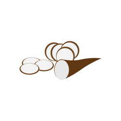 Cassava icon logo Royalty Free Vector Image - VectorStock
