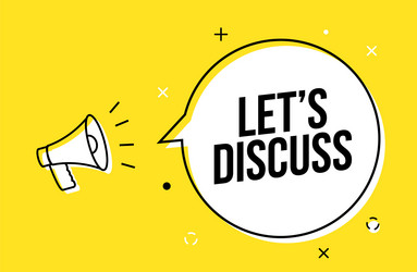 Discussion sign Royalty Free Vector Image - VectorStock