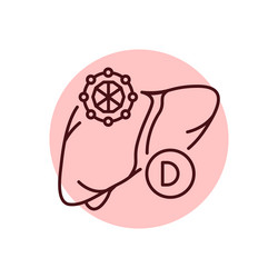 Hepatitis b color line icon human diseases Vector Image