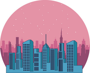 Real state buildings cartoon Royalty Free Vector Image