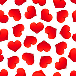 Hearts seamless pattern background red heart Vector Image