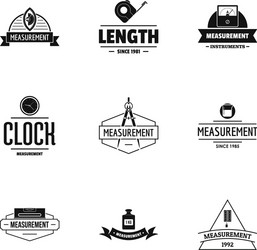 Implementor logo set simple style Royalty Free Vector Image
