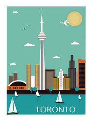 Toronto city Royalty Free Vector Image - VectorStock