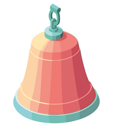A shiny colored handbell design Royalty Free Vector Image