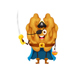 Cartoon halloween walnut wizard character wiz nut Vector Image