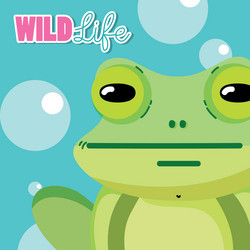 Cartoon frog hi Royalty Free Vector Image - VectorStock