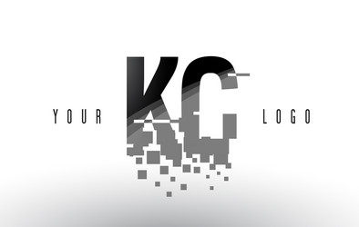 Kc k c letter modern logo design with yellow Vector Image