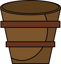 Empty old bucket Royalty Free Vector Image - VectorStock