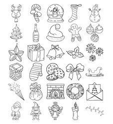 Set of christmas signs and symbols Royalty Free Vector Image