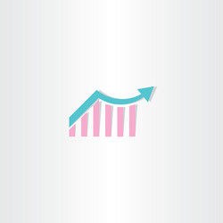 Increase arrow icon symbol isolated on white Vector Image