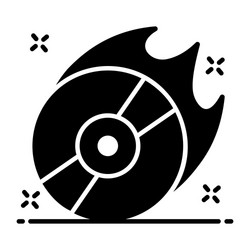 Burning disc Royalty Free Vector Image - VectorStock