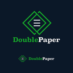Double paper design template logo iconic symbols Vector Image