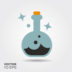 Flat image of potion bottle Royalty Free Vector Image