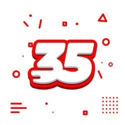 Number 35 Vector Images (over 1,300)