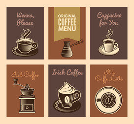 Coffee menu background Royalty Free Vector Image