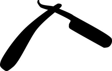 Cut throat razor with blood Royalty Free Vector Image