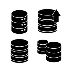 Database icon server storage Royalty Free Vector Image