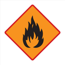 Flame Hazard Symbol Royalty Free Vector Image - VectorStock