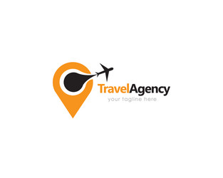 Travel location logo template design Royalty Free Vector