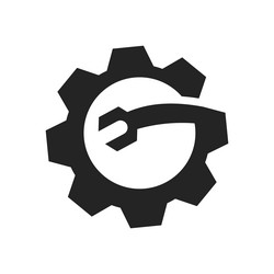 Gear logo template isolated brand identity icon Vector Image