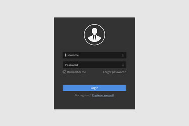 Login form page template set Royalty Free Vector Image