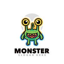 Monster cartoon logo Royalty Free Vector Image