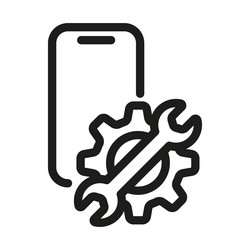 Repair phone icon service outline Royalty Free Vector Image