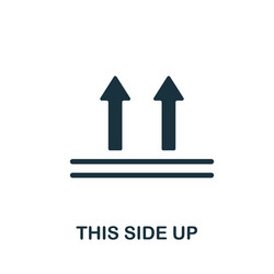 This side up logo design with editable slogan Vector Image