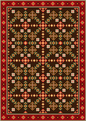 Ethnic carpet tribal geometric pattern Royalty Free Vector