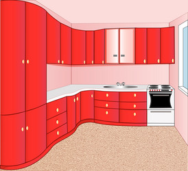 Kitchen unit Royalty Free Vector Image - VectorStock