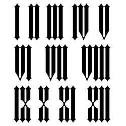 Roman numerals black symbols Royalty Free Vector Image