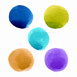 Watercolor brush stroke set Royalty Free Vector Image