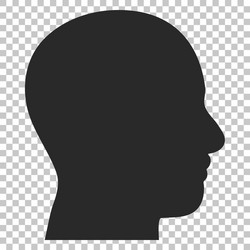 Head profile icon Royalty Free Vector Image - VectorStock