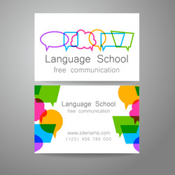 Logo 481 french language class Royalty Free Vector Image