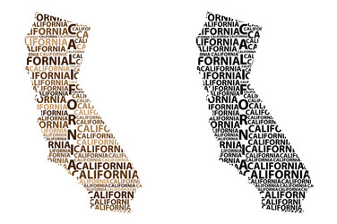 3d map of california Royalty Free Vector Image