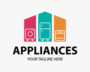 Modern minimalist home appliance store logo Vector Image