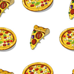 Hand drawing pizza Royalty Free Vector Image - VectorStock