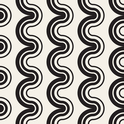 Seamless wavy lines pattern repeating Royalty Free Vector