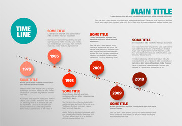 Presentation timeline chart elements Royalty Free Vector