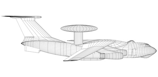 Awacs airborne warning and control system Vector Image