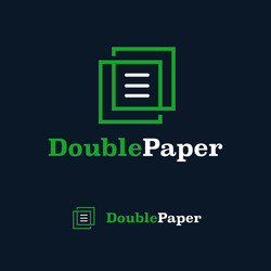 Double paper design template logo iconic symbols Vector Image