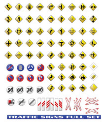 Road signs icons set Royalty Free Vector Image