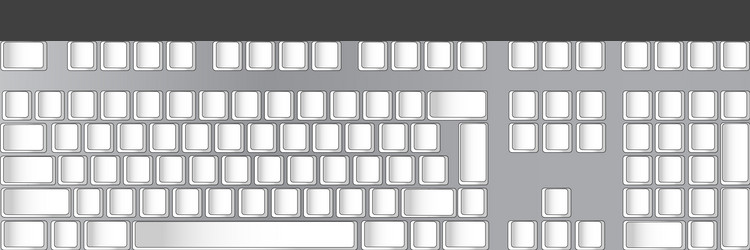 Blank computer keyboard Royalty Free Vector Image