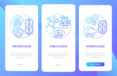 Cloud computing innovations blue onboarding Vector Image