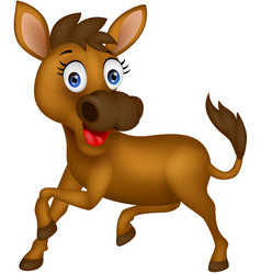 Cartoon funny donkey Royalty Free Vector Image